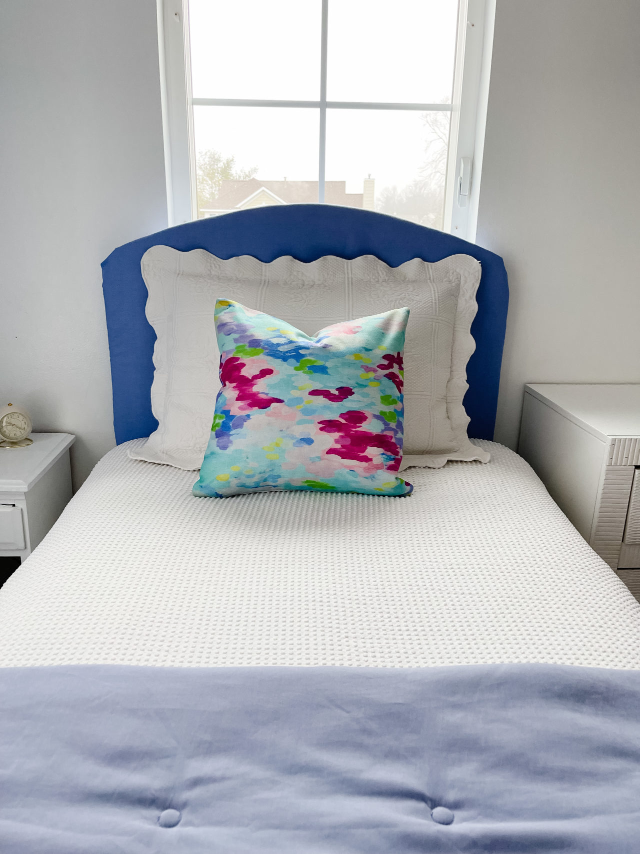 DIY Fabric Upholstered Headboard - Pure Happy Home