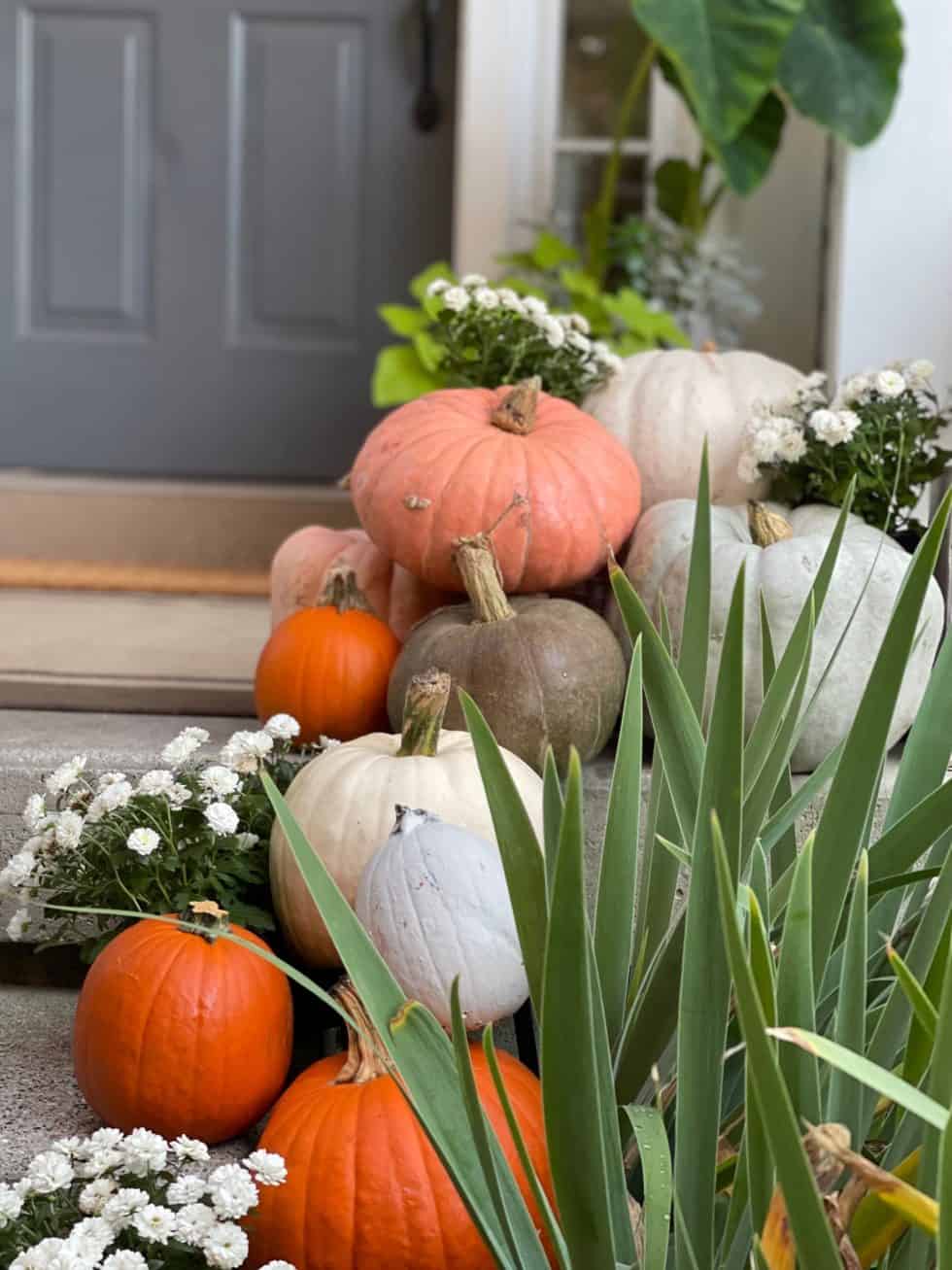 Pottery Barn Inspired Fall Front Porch - Pure Happy Home