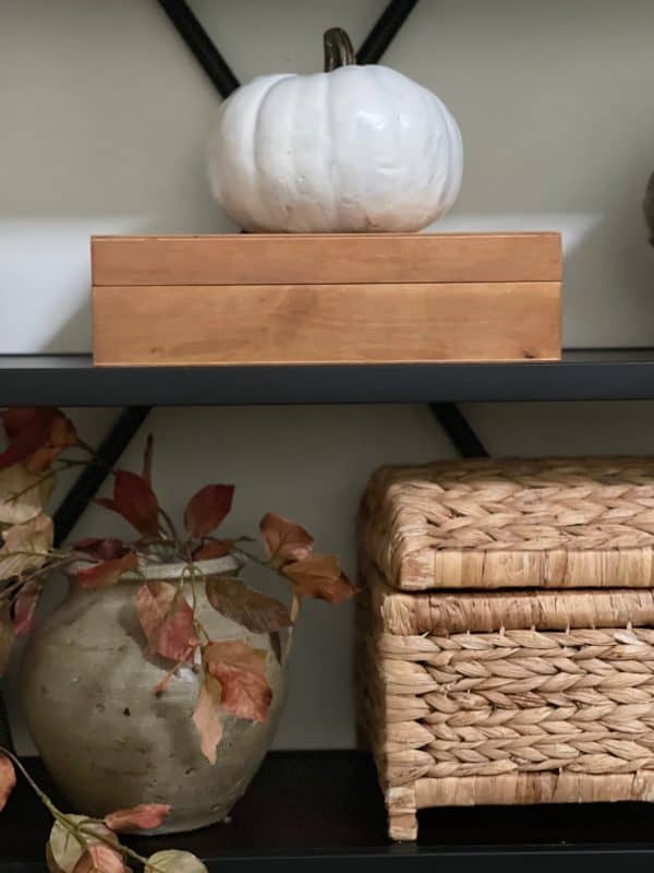 Shelf Styling with Pumpkins for Fall - Pure Happy Home