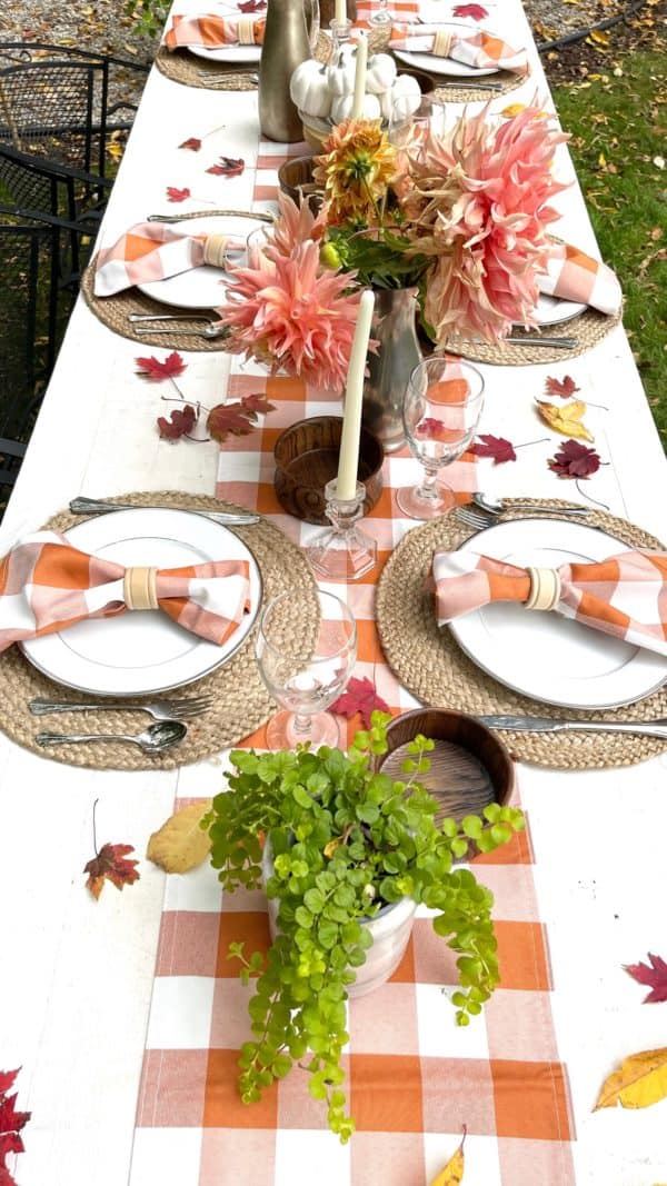 Festive Outdoor Fall Tablescape - Pure Happy Home