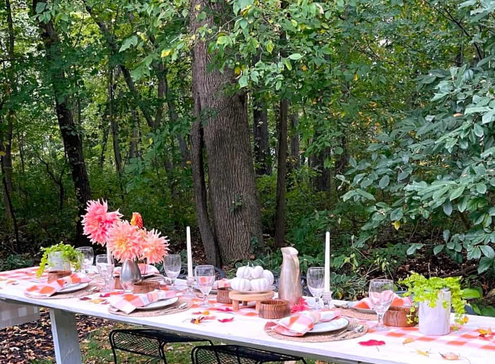 Festive Outdoor Fall Tablescape - Pure Happy Home