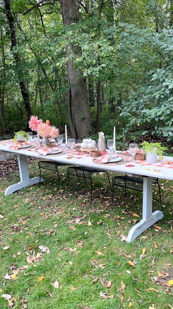 Festive Outdoor Fall Tablescape - Pure Happy Home