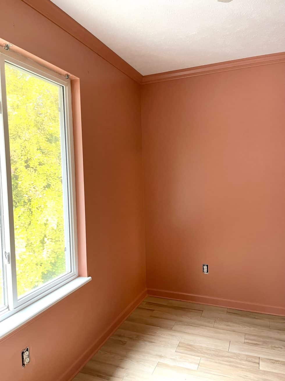How to Paint Your Bedroom Walls and Molding a Bold Color - Pure Happy Home
