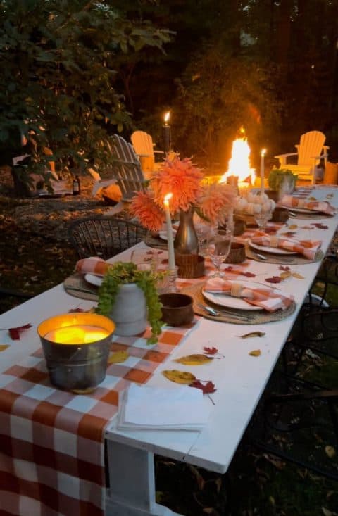 Festive Outdoor Fall Tablescape - Pure Happy Home