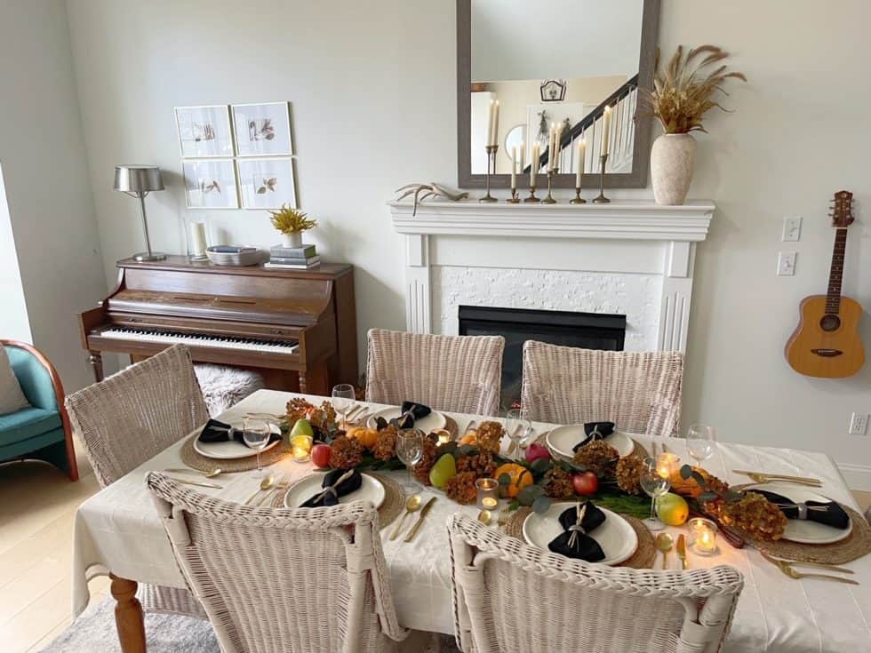 Cornucopia Thanksgiving Table Setting - Pure Happy Home