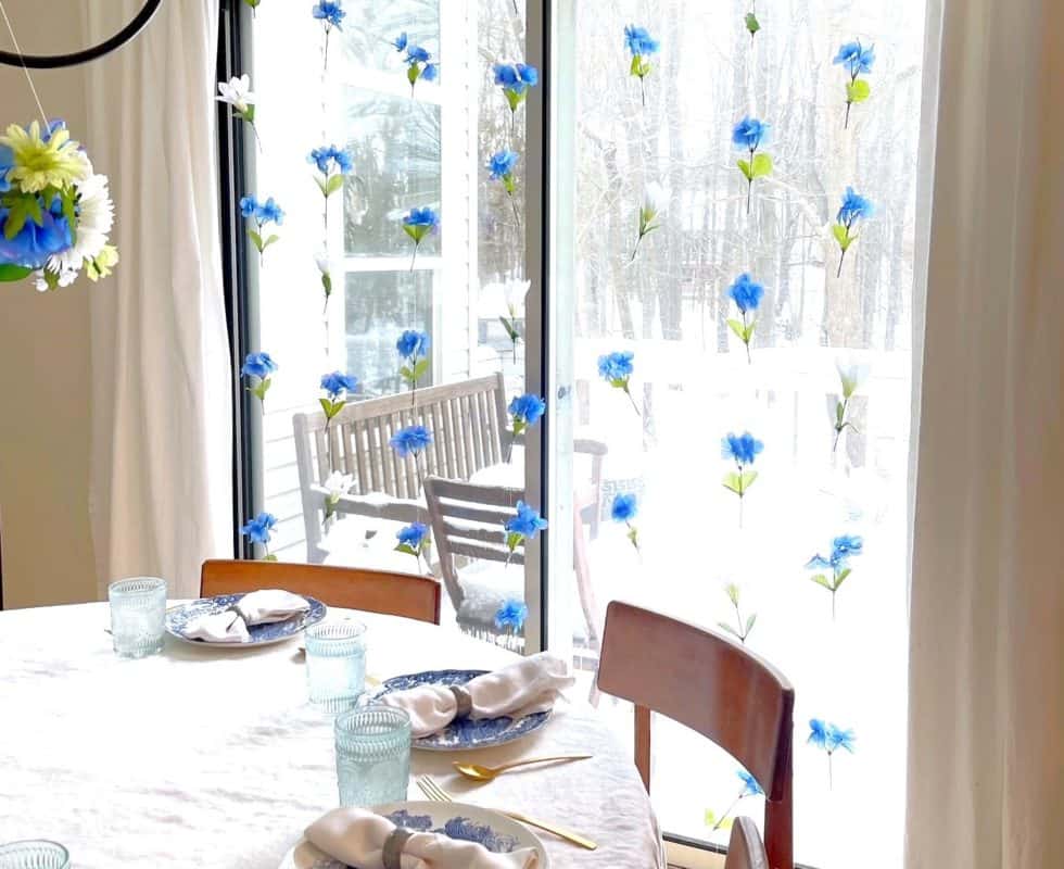 DIY Floating Floral Window Party Decoration - Pure Happy Home