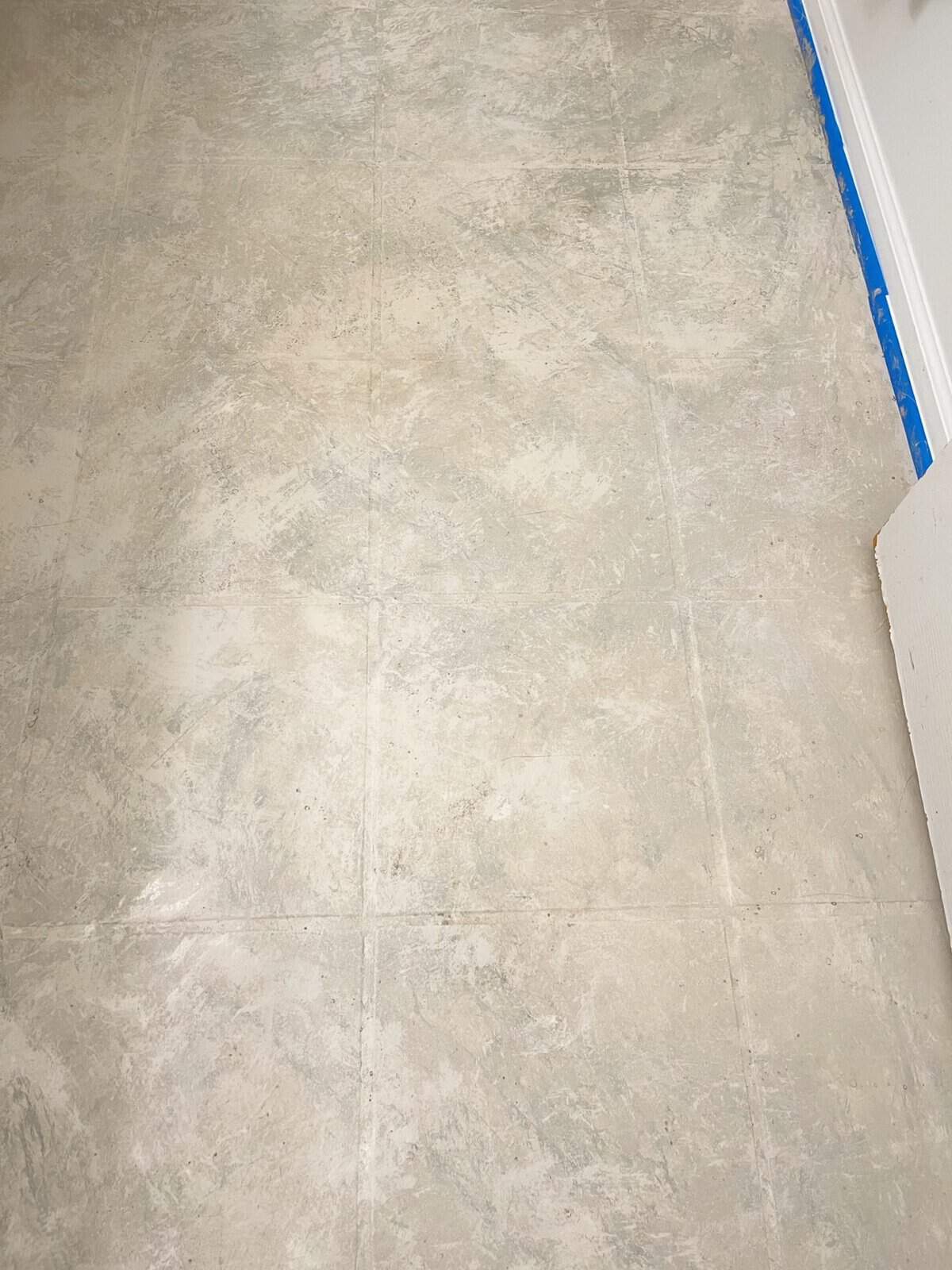 How to Paint a Tile Floor to Mimic Stone - Pure Happy Home
