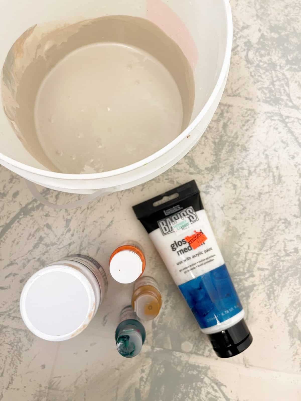 How to Paint a Tile Floor to Mimic Stone - Pure Happy Home