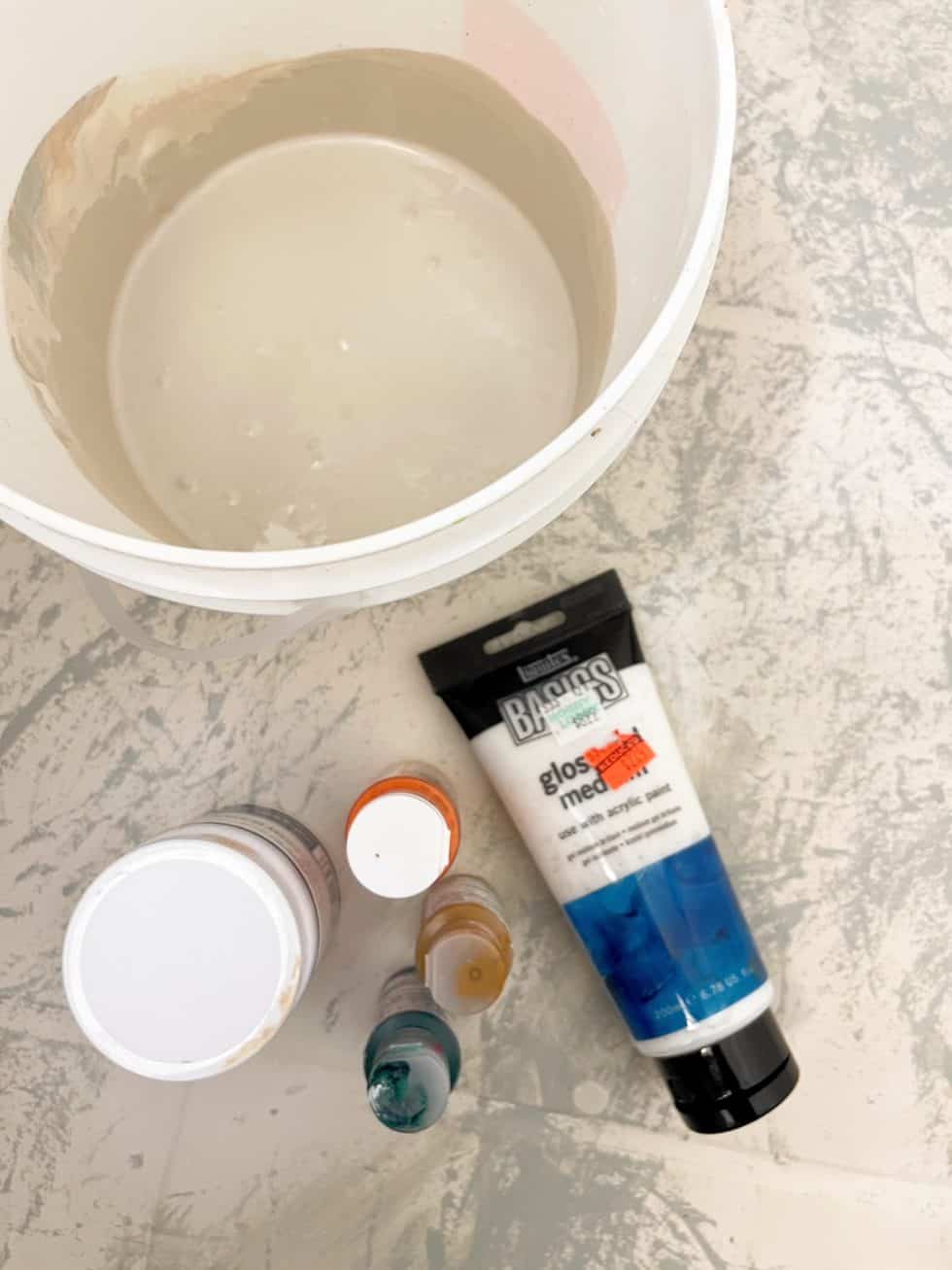 How to Paint a Tile Floor to Mimic Stone - Pure Happy Home