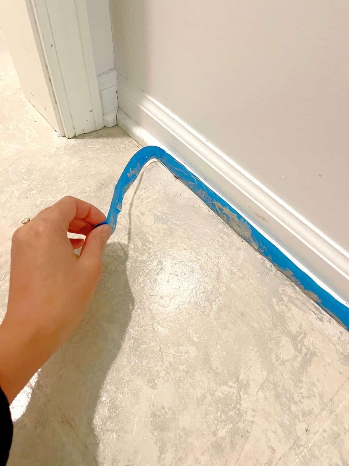 How to Paint a Tile Floor to Mimic Stone - Pure Happy Home