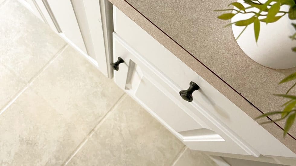 How to Paint a Tile Floor to Mimic Stone - Pure Happy Home