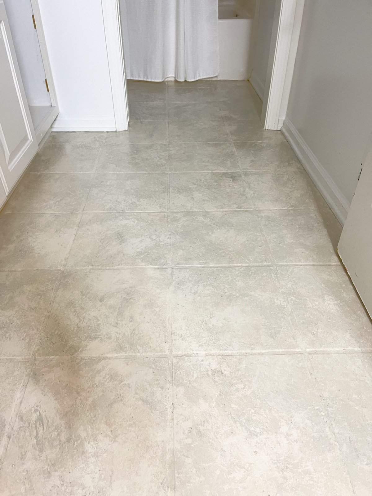 How to Paint a Tile Floor to Mimic Stone - Pure Happy Home