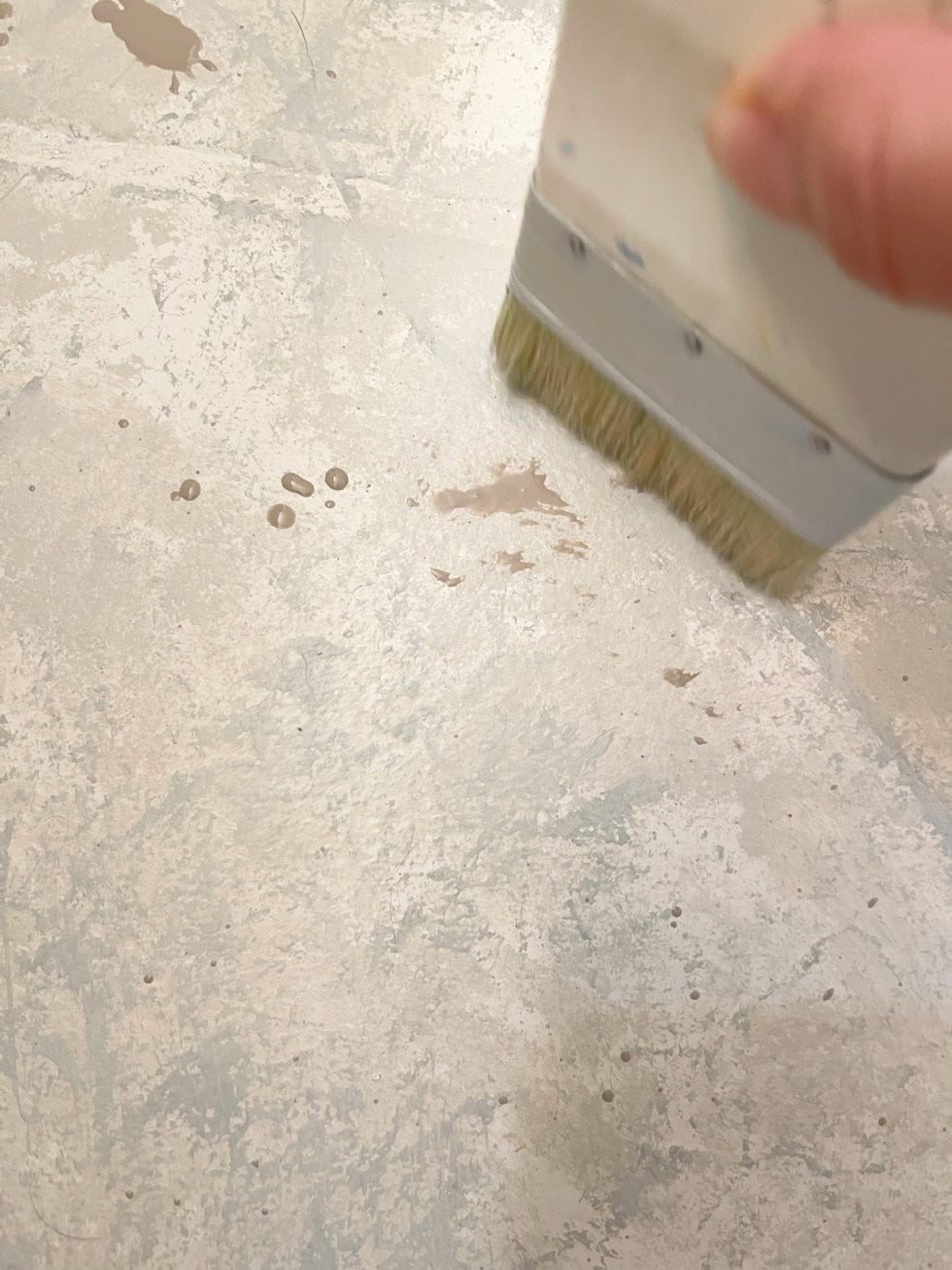 How to Paint a Tile Floor to Mimic Stone - Pure Happy Home