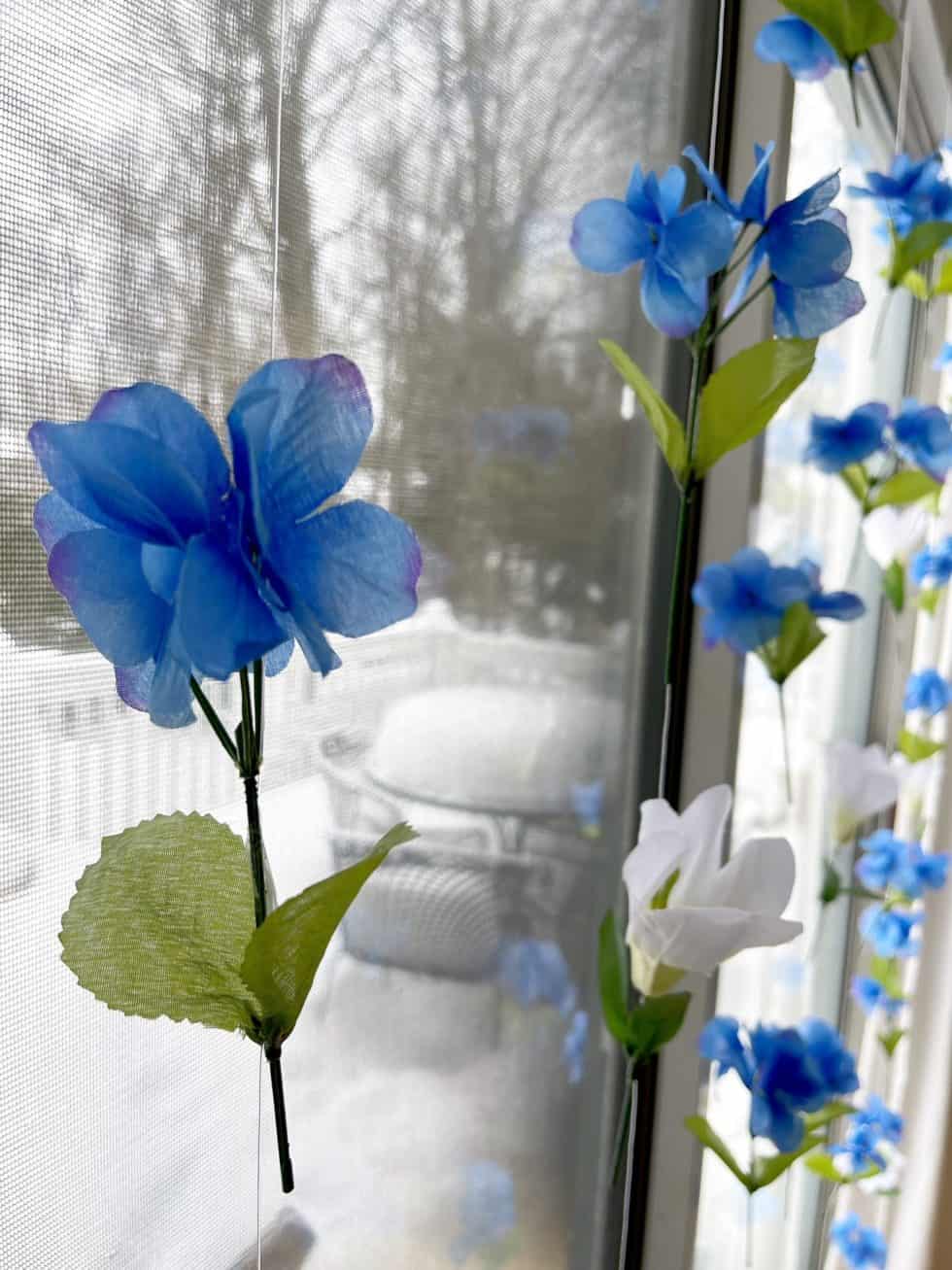 DIY Floating Floral Window Party Decoration - Pure Happy Home