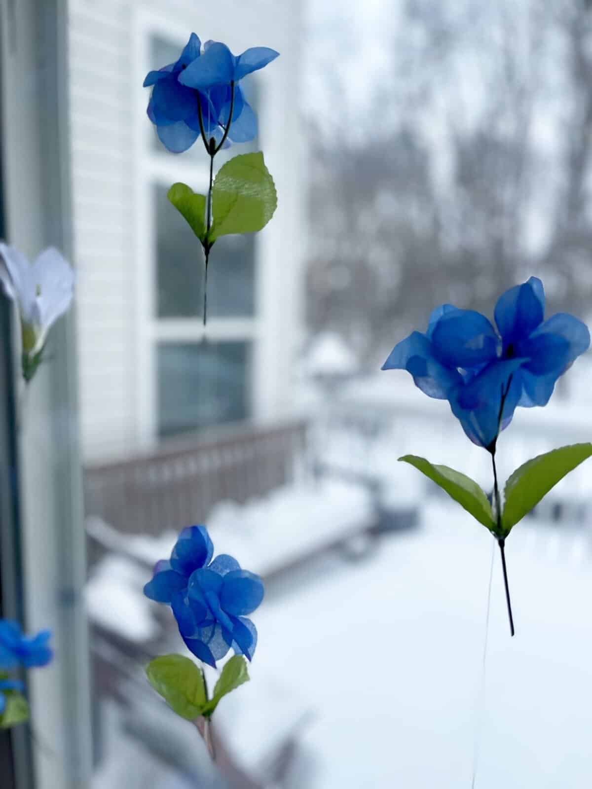 DIY Floating Floral Window Party Decoration - Pure Happy Home