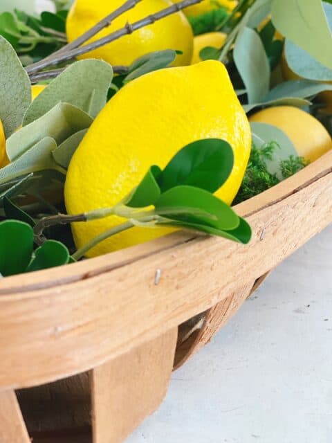Spring Decorating with a Lemon Centerpiece - Pure Happy Home