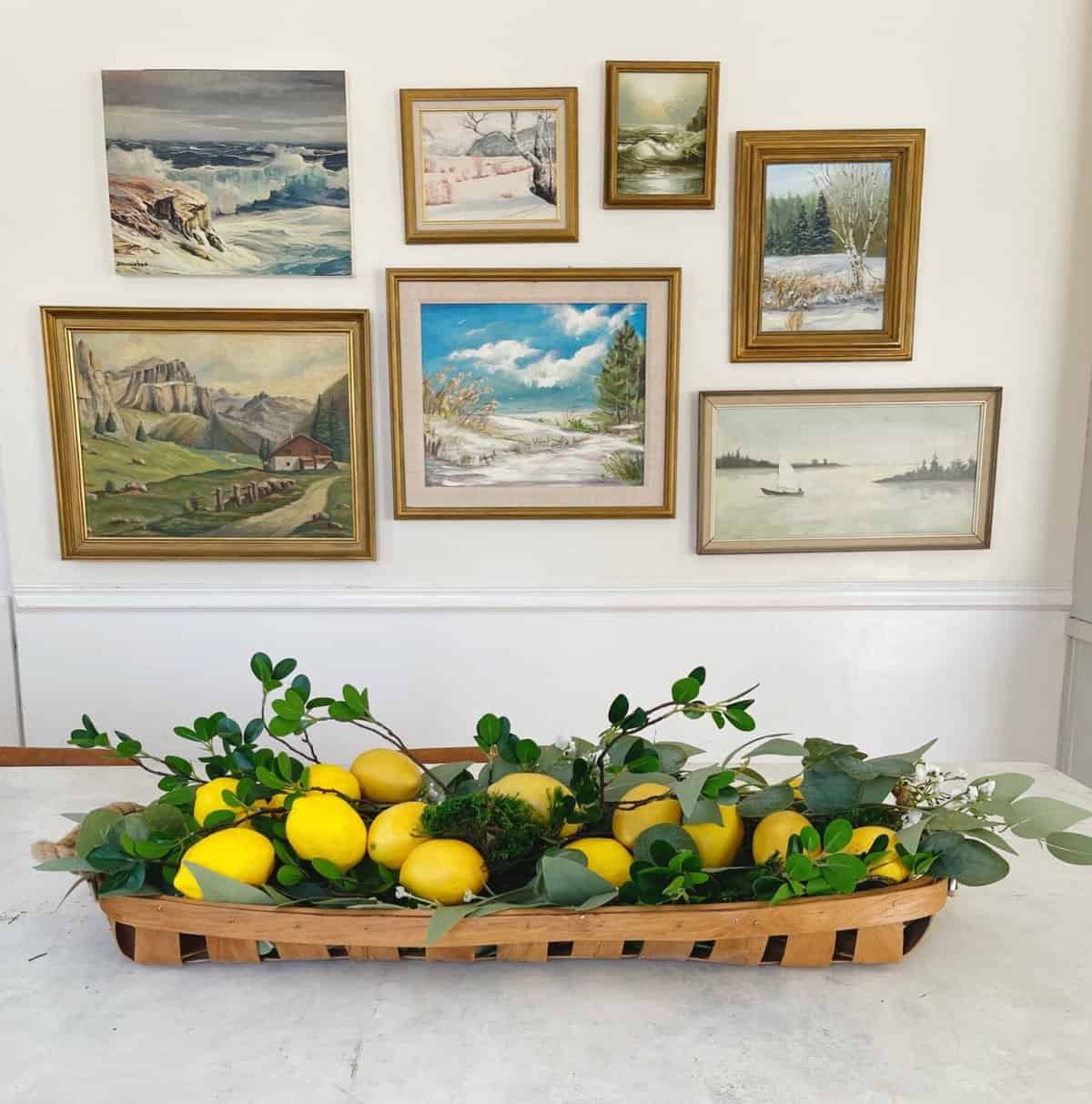 Spring Decorating with a Lemon Centerpiece - Pure Happy Home
