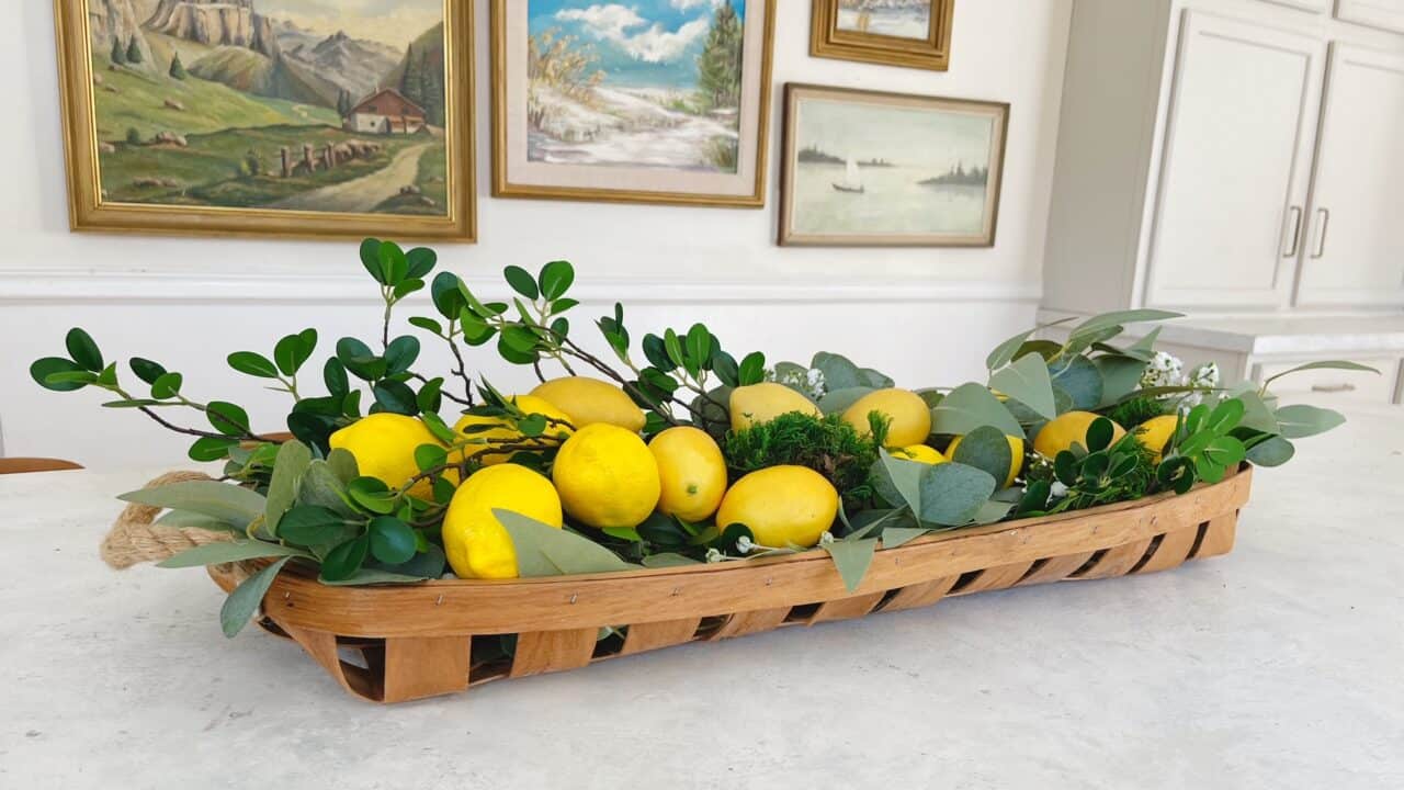 Spring Decorating with a Lemon Centerpiece - Pure Happy Home