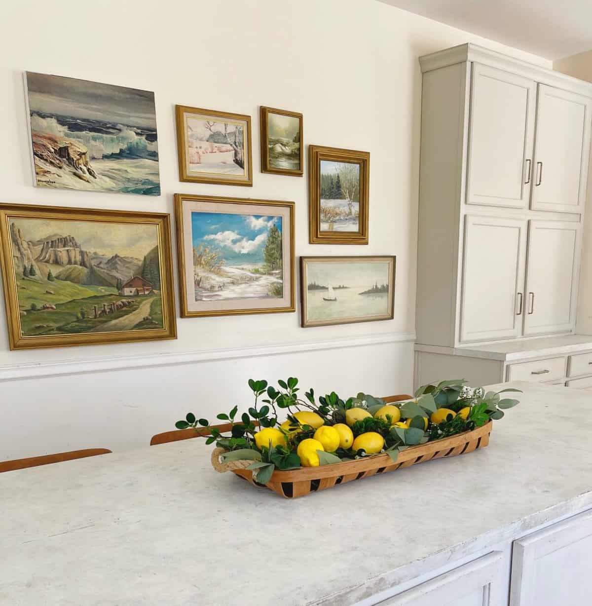 Spring Decorating with a Lemon Centerpiece - Pure Happy Home