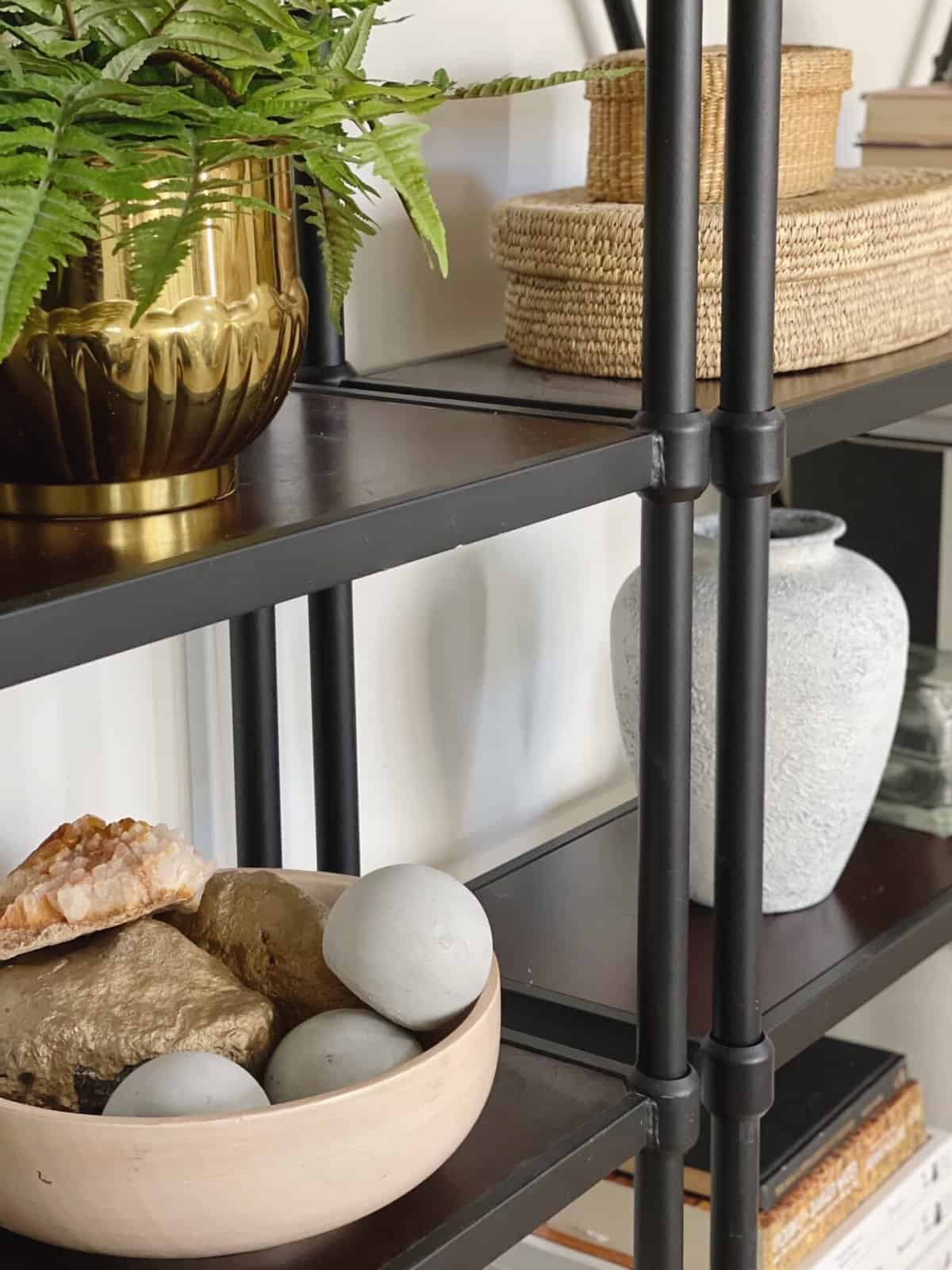 Decluttering and Styling Our Large Bookshelves - Pure Happy Home