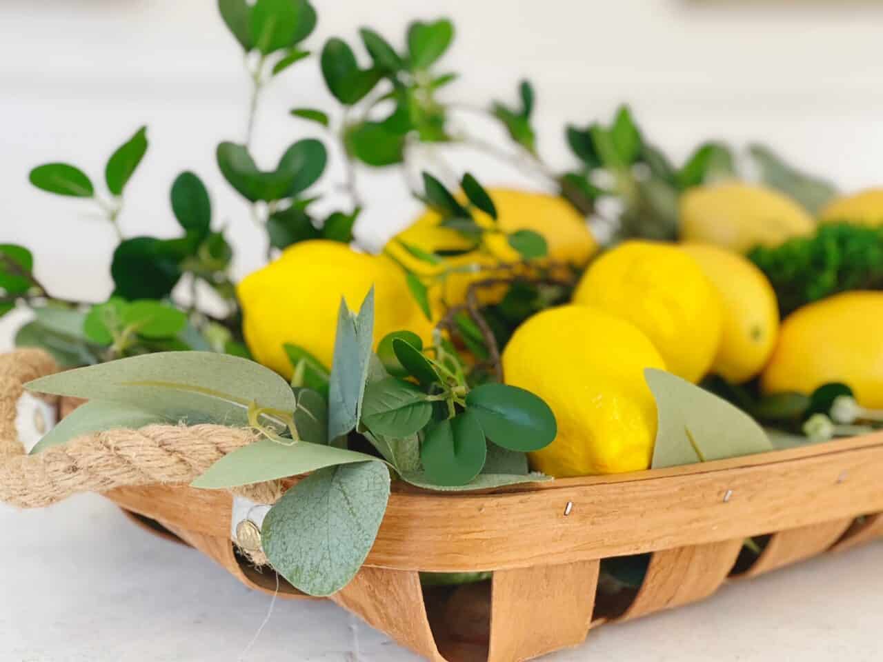 Spring Decorating with a Lemon Centerpiece - Pure Happy Home