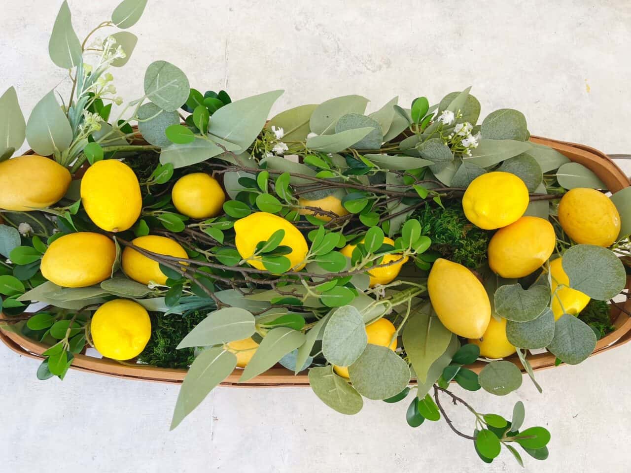 Spring Decorating with a Lemon Centerpiece - Pure Happy Home