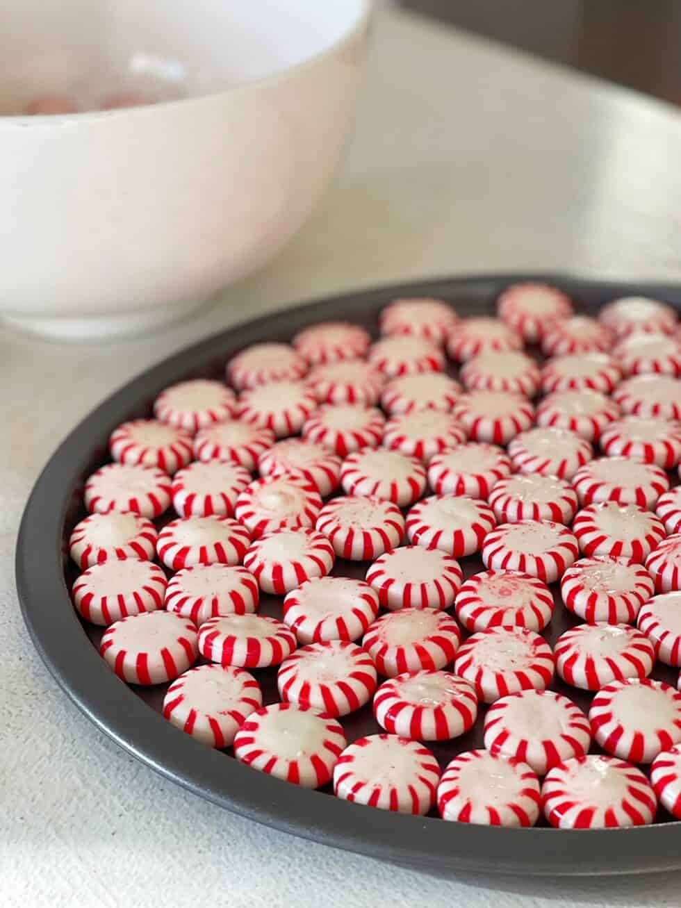 Peppermint Christmas Bowl with Popcorn - Pure Happy Home