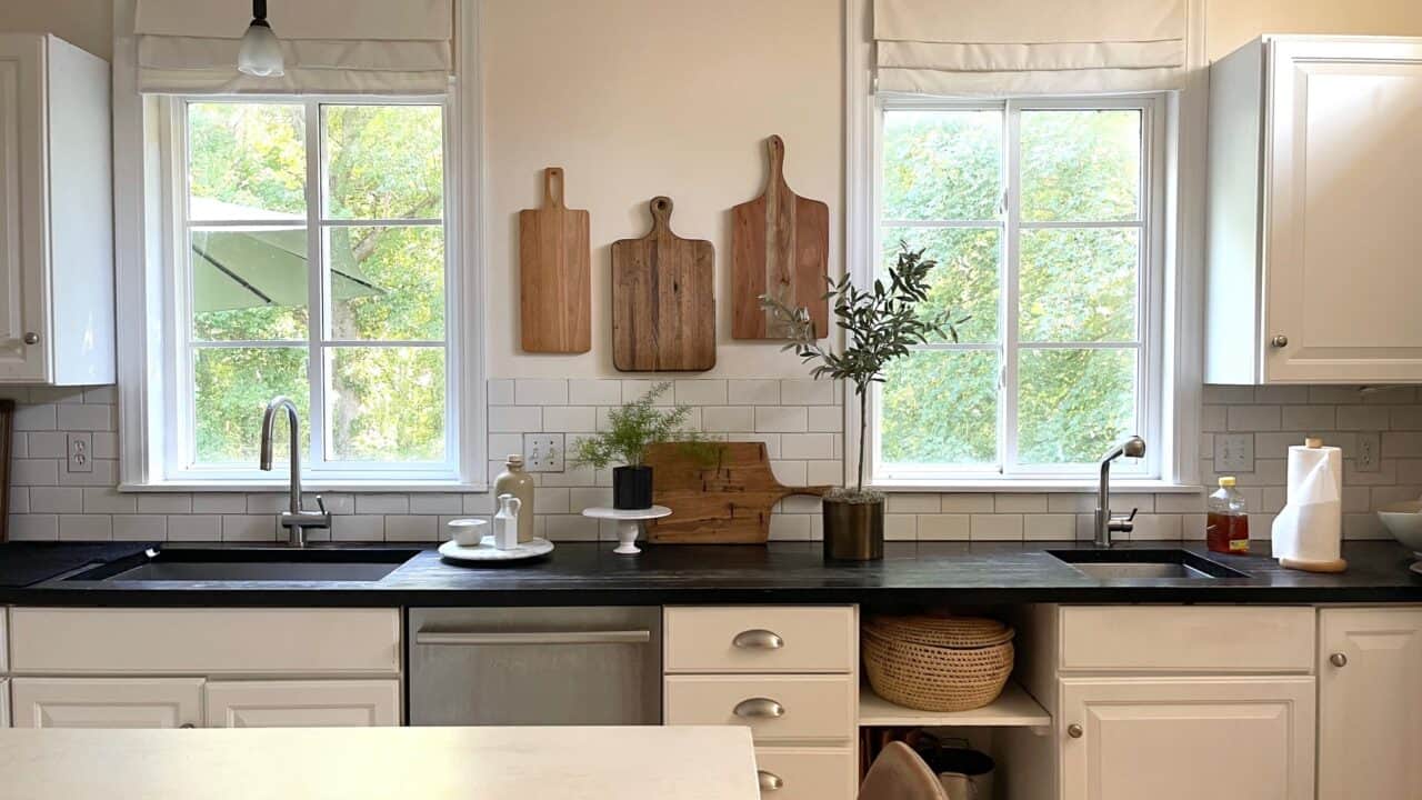 Decorating a Kitchen Wall with Cutting Boards - Pure Happy Home