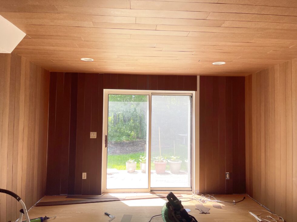 Adding Plank Paneling to Walls and Ceilings On the Cheap - Pure Happy Home